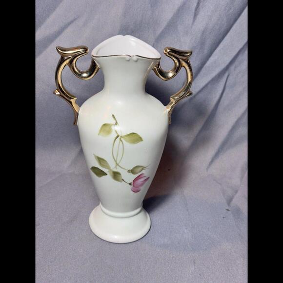Lefton | Accents | Vintage 85 Lefton China Hand Painted Vase Urn Floral ...